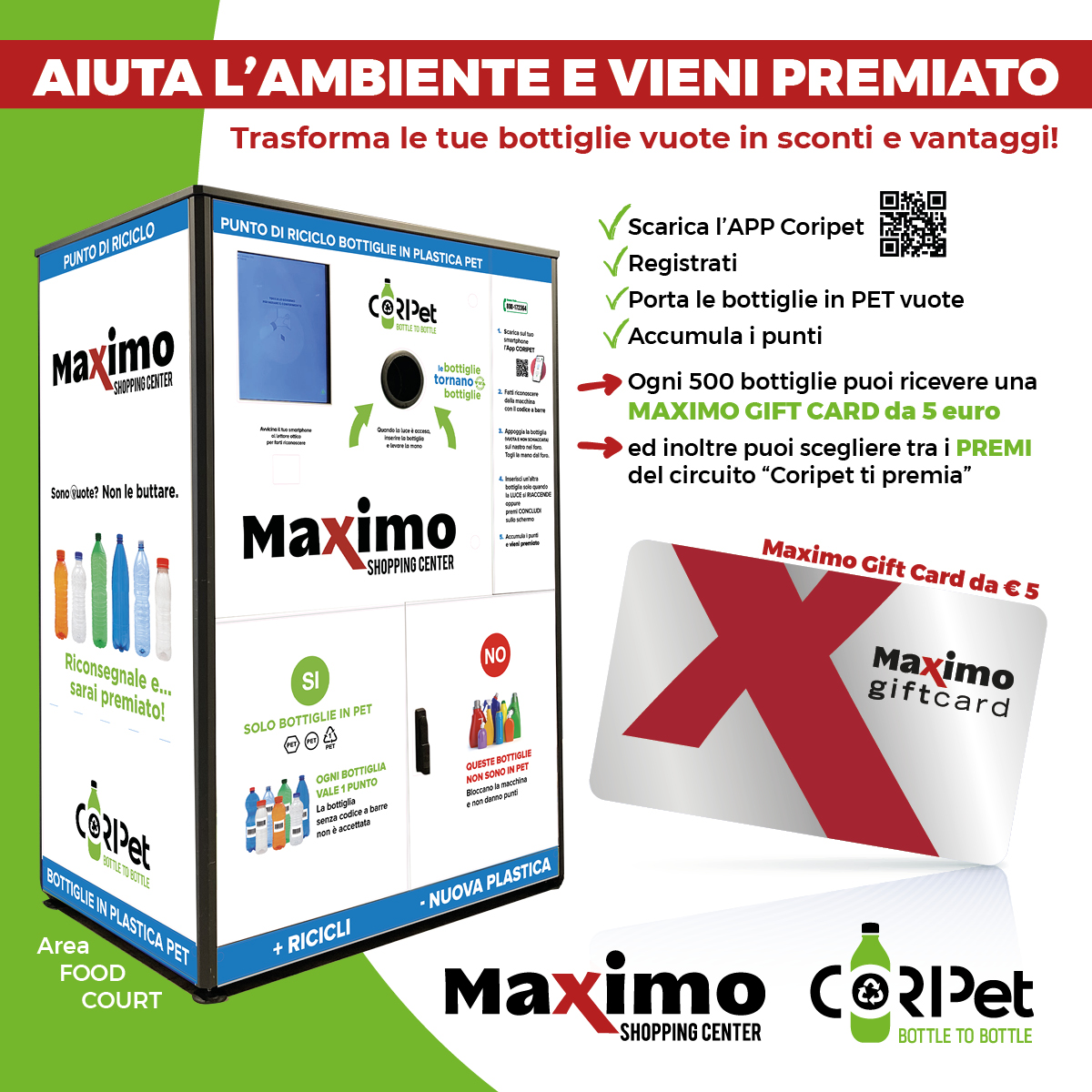 Nelle food court del Maximo Shopping Center, due eco-compattatori per ...